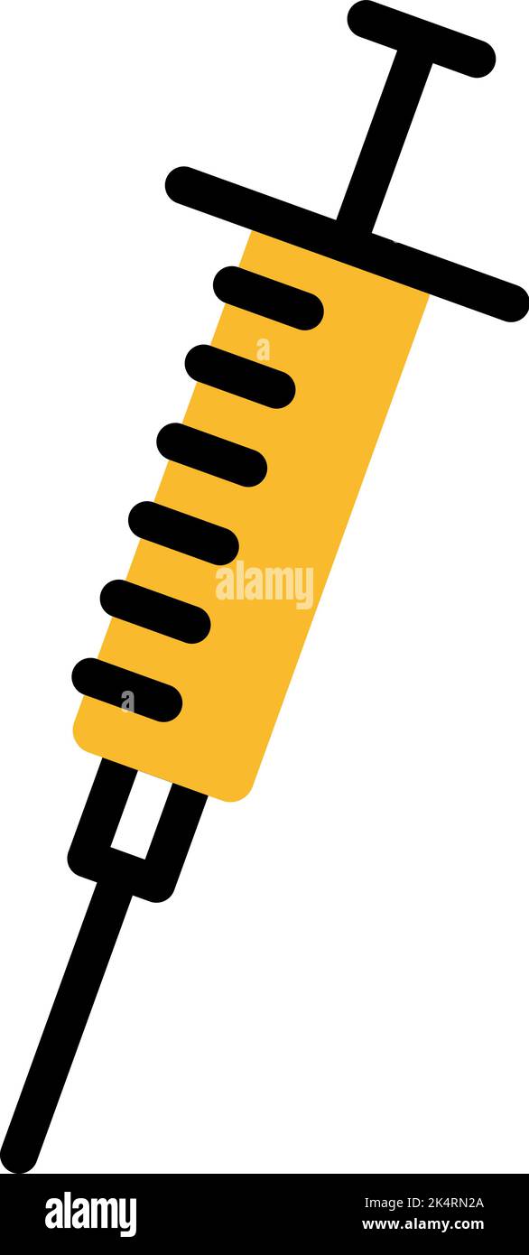 Health injection, illustration, vector on a white background Stock ...