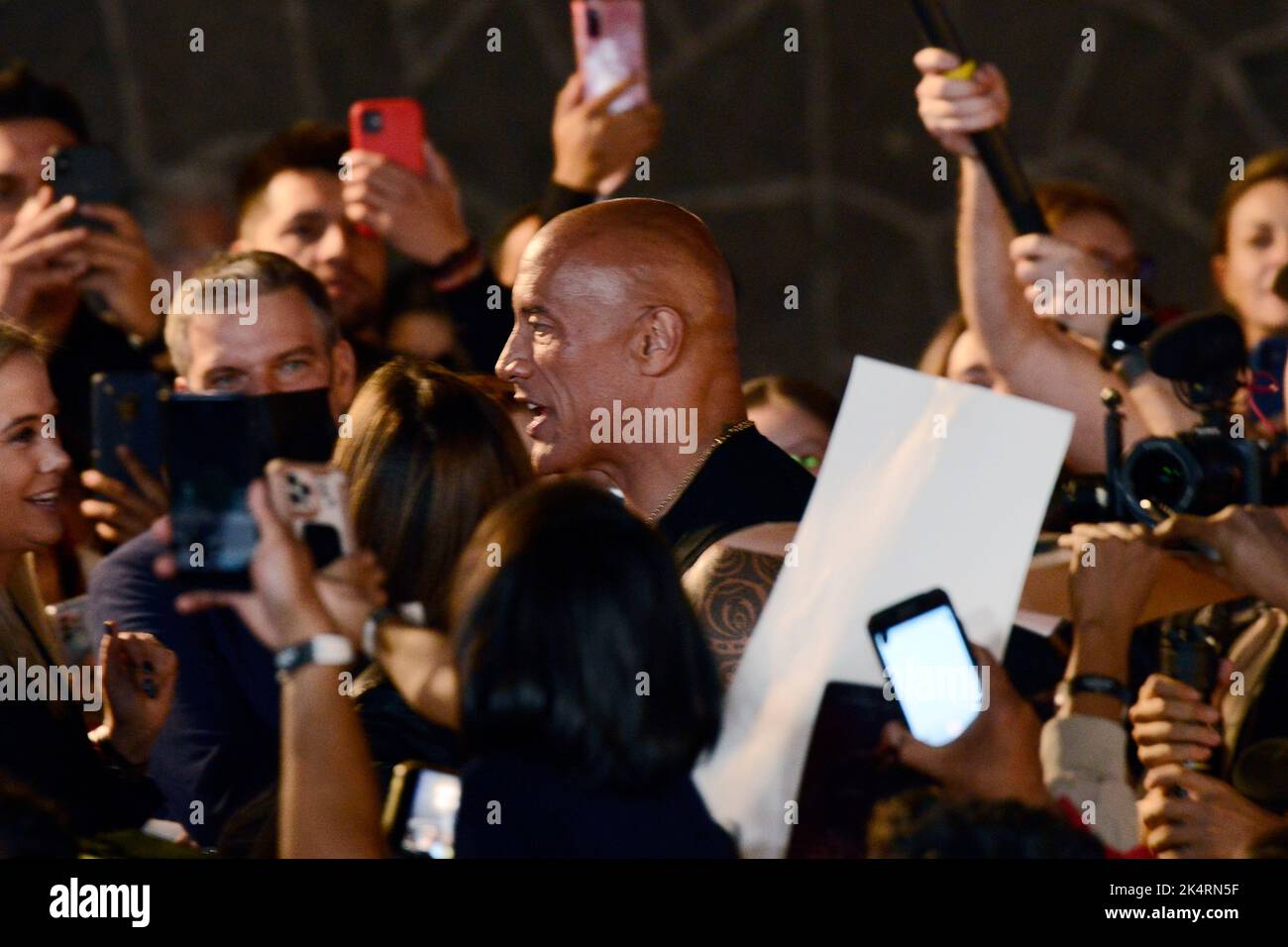 Mexico City, Mexico. 3rd Oct, 2022. Actor Dwayne Johnson attends the ...