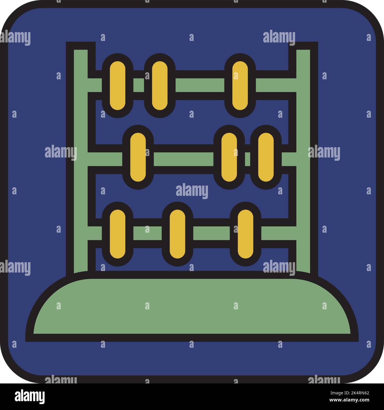 Old abacus, illustration, vector on a white background Stock Vector ...