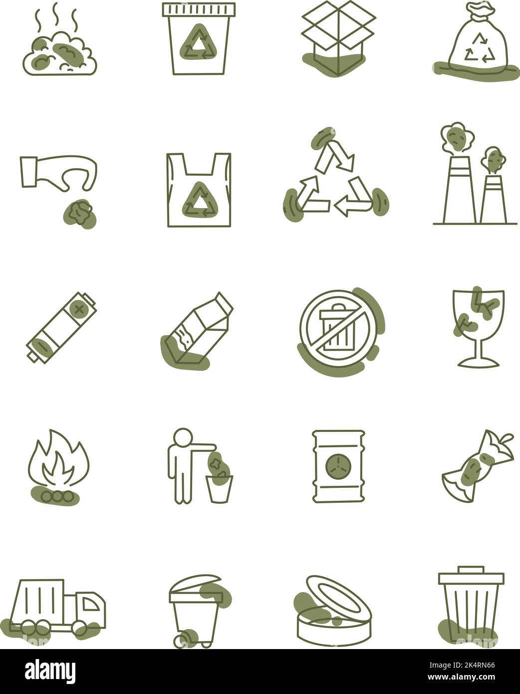 Smelly garbage, illustration, vector on a white background Stock Vector ...