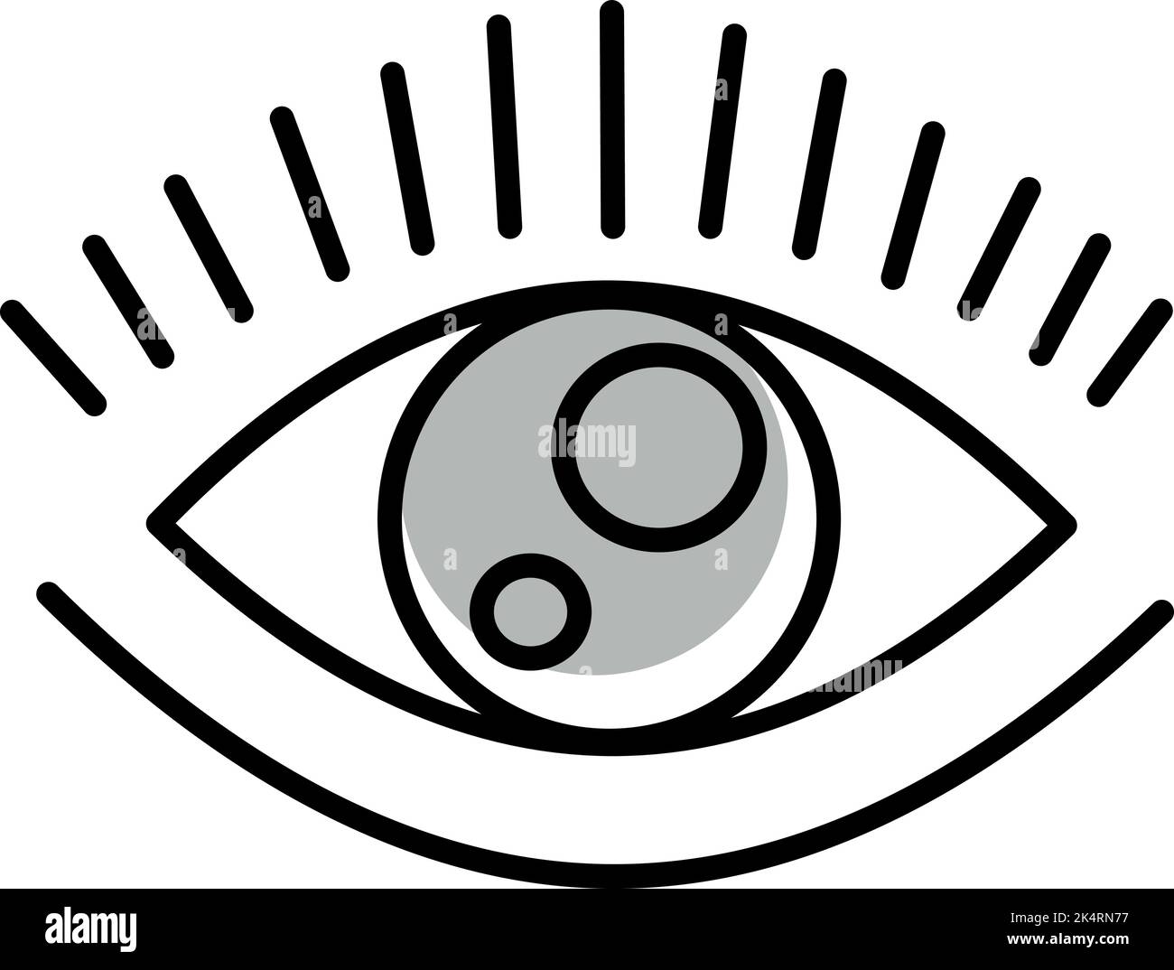 Seeing eye, illustration, vector on a white background Stock Vector ...