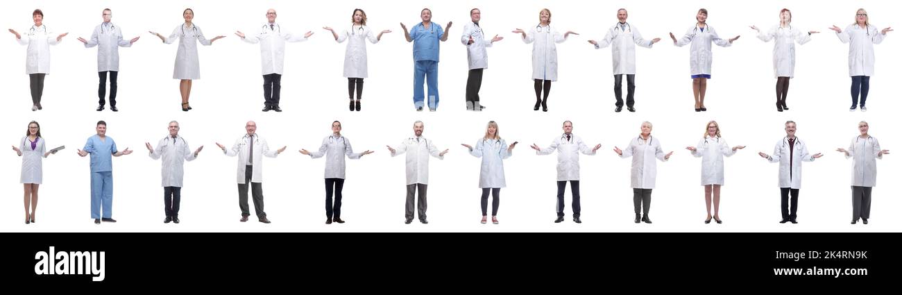 group of doctors in full length isolated Stock Photo - Alamy