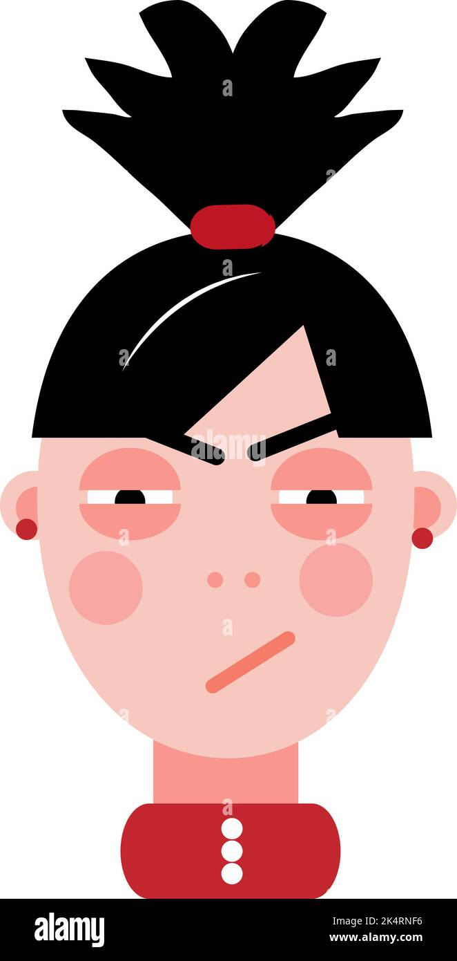 Cheating girl, illustration, vector on a white background Stock Vector ...