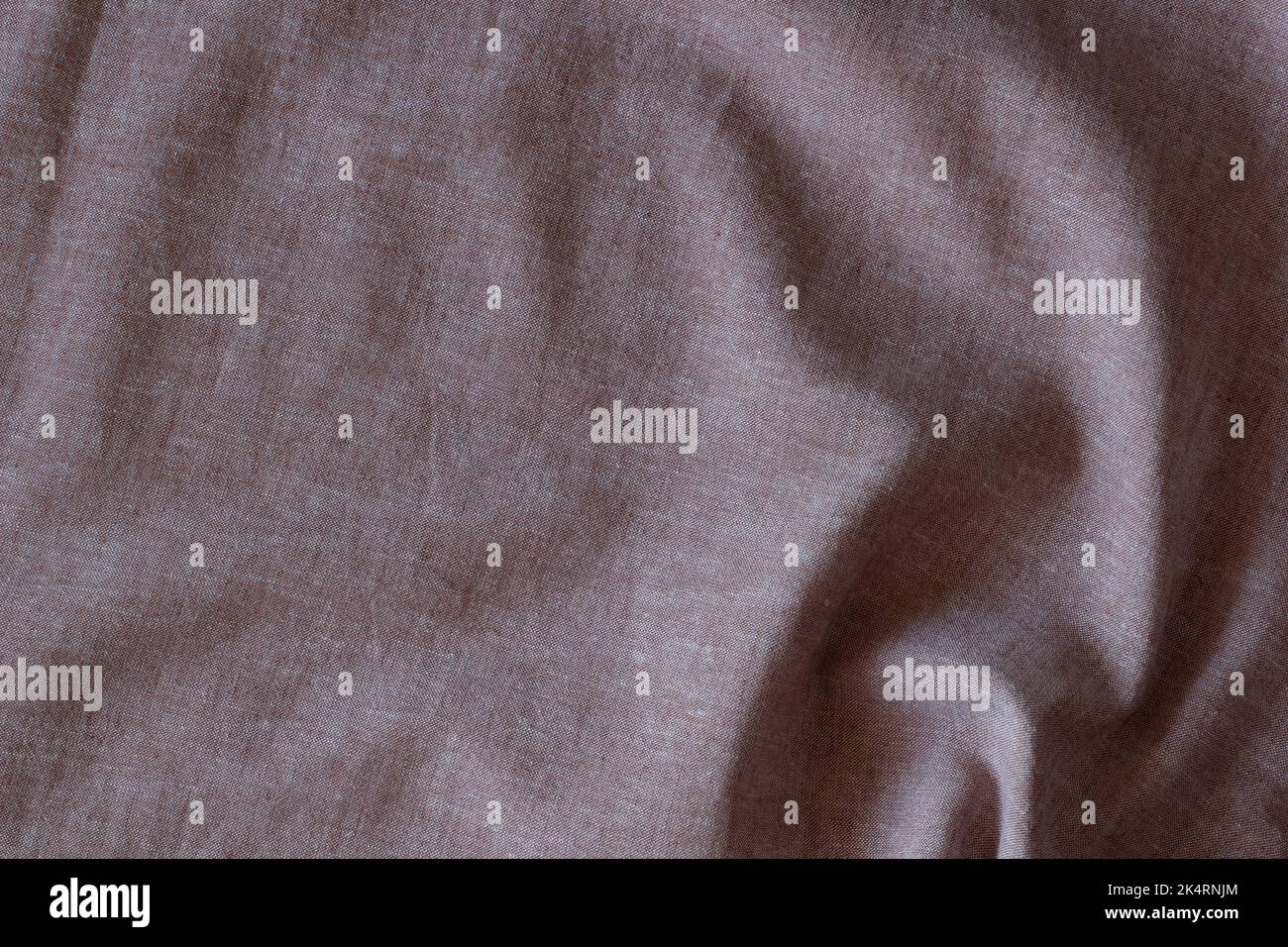 Abstract crumpled linen fabric texture background. Natural grayish ...