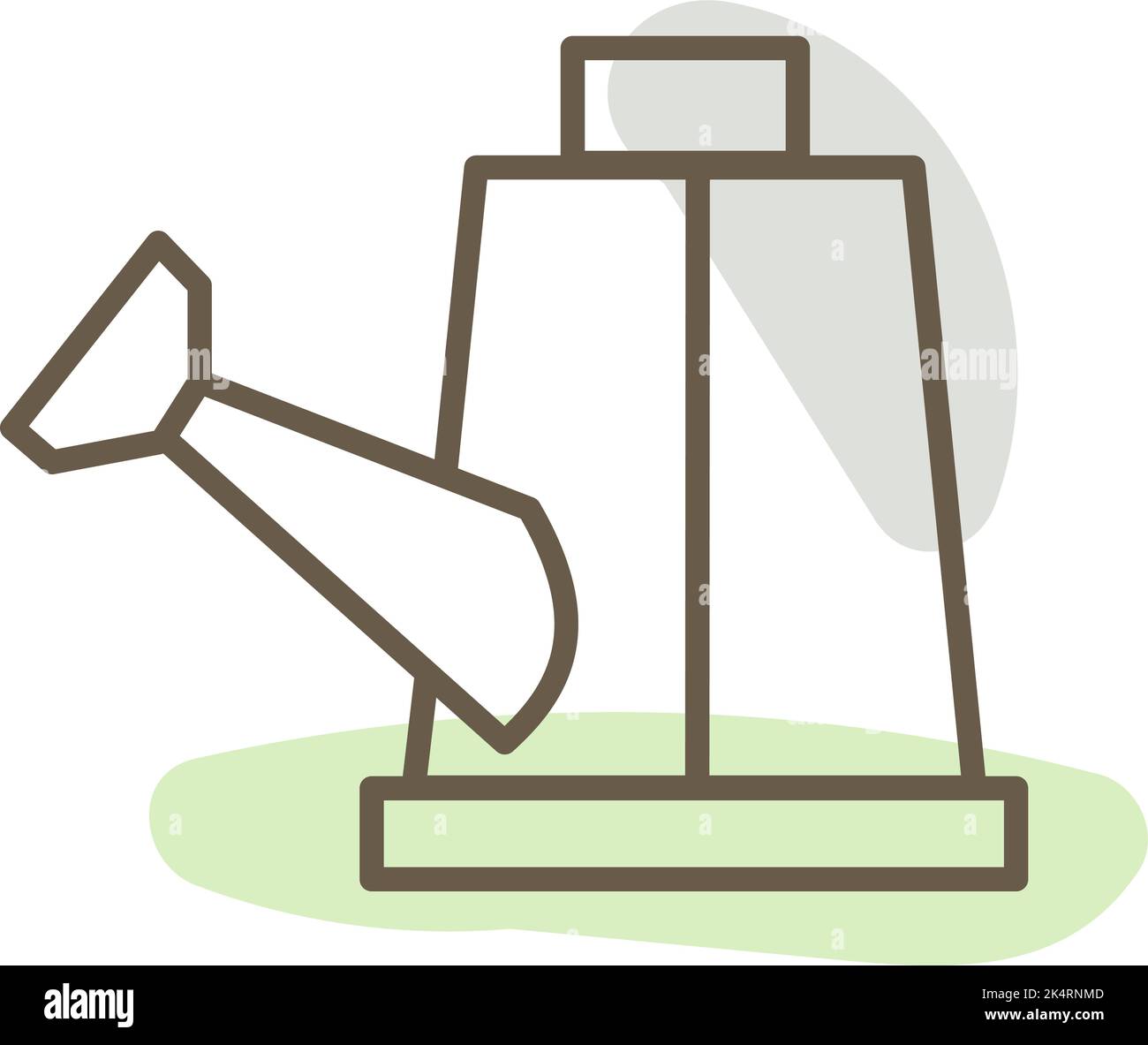 Farm watering can, illustration, vector on a white background Stock ...
