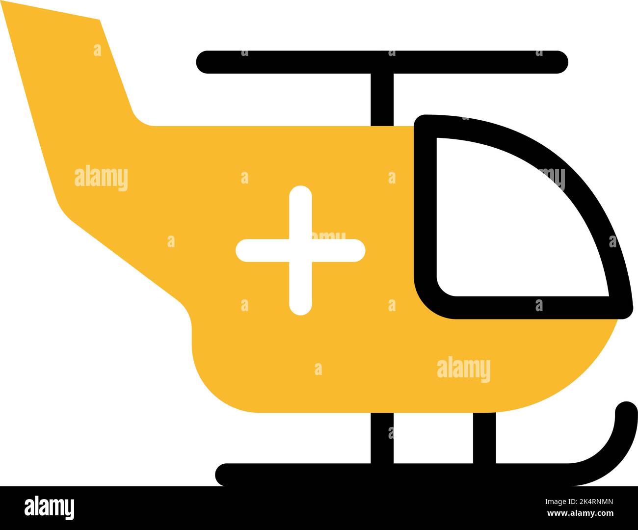 Hospital helicopter, illustration, vector on a white background Stock ...