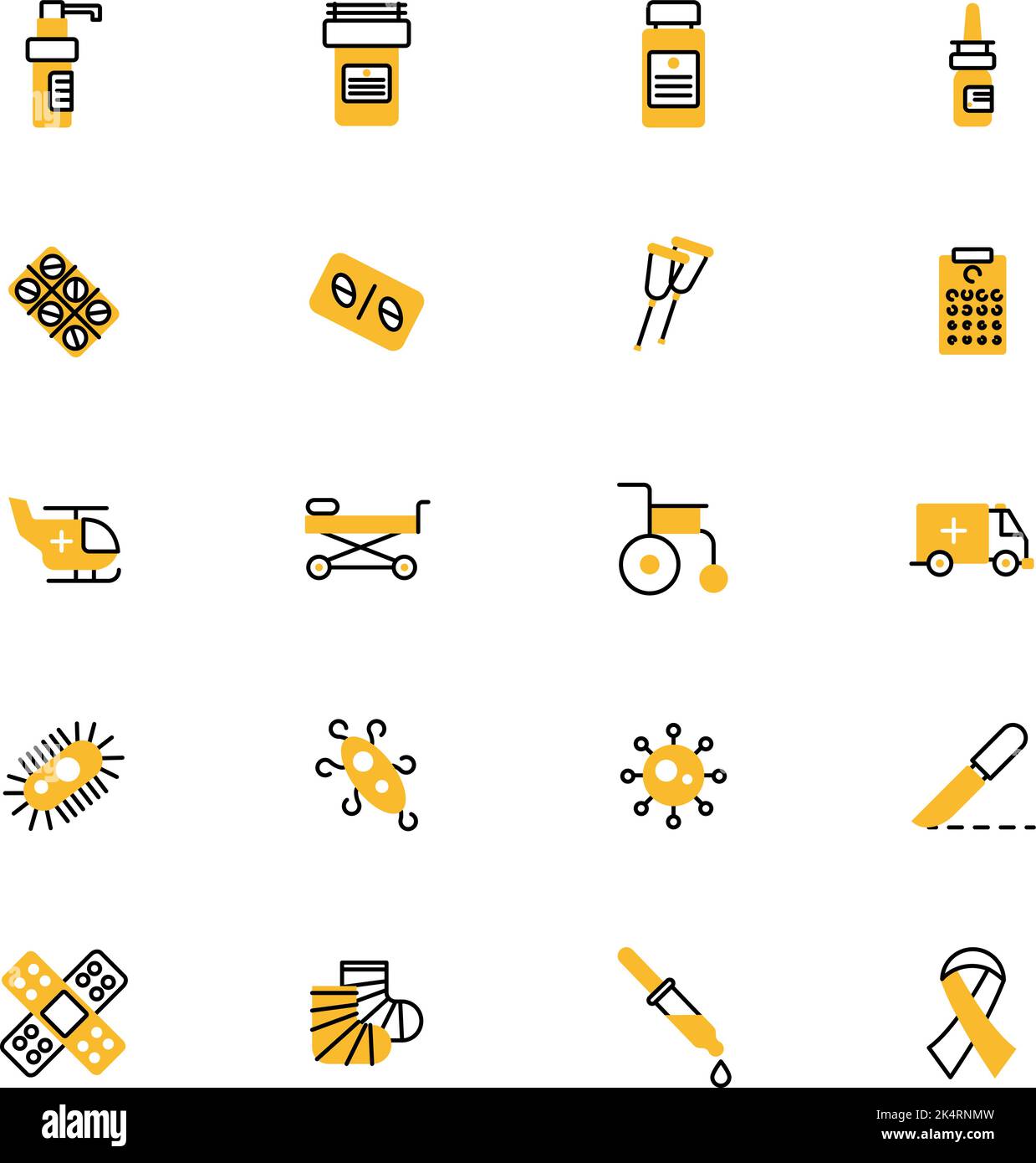 Hospital icons vector vectors Cut Out Stock Images & Pictures - Alamy