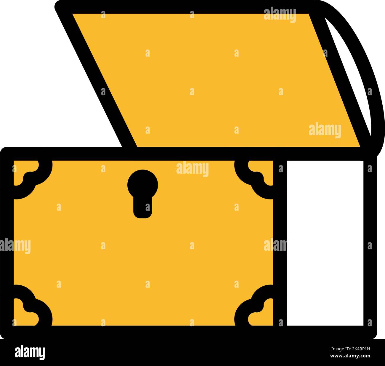 Treasure box, illustration, vector on a white background Stock Vector ...