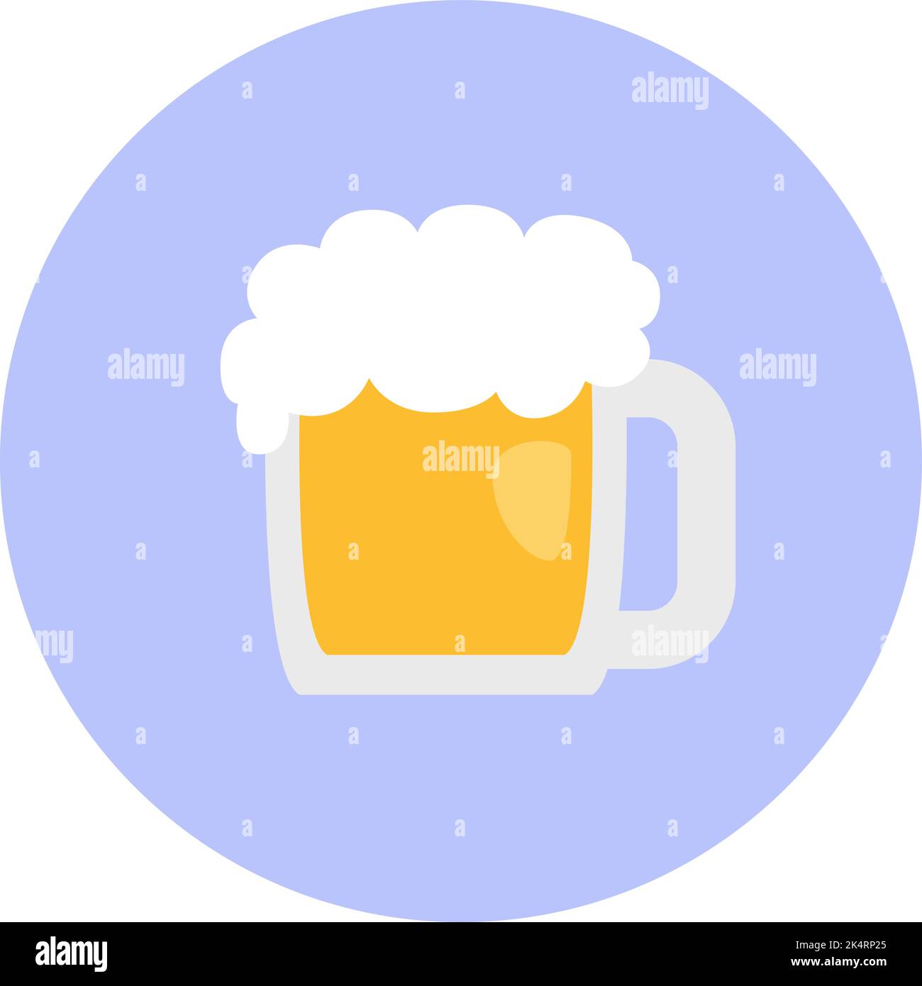 Pint of beer, illustration, vector on a white background Stock Vector ...