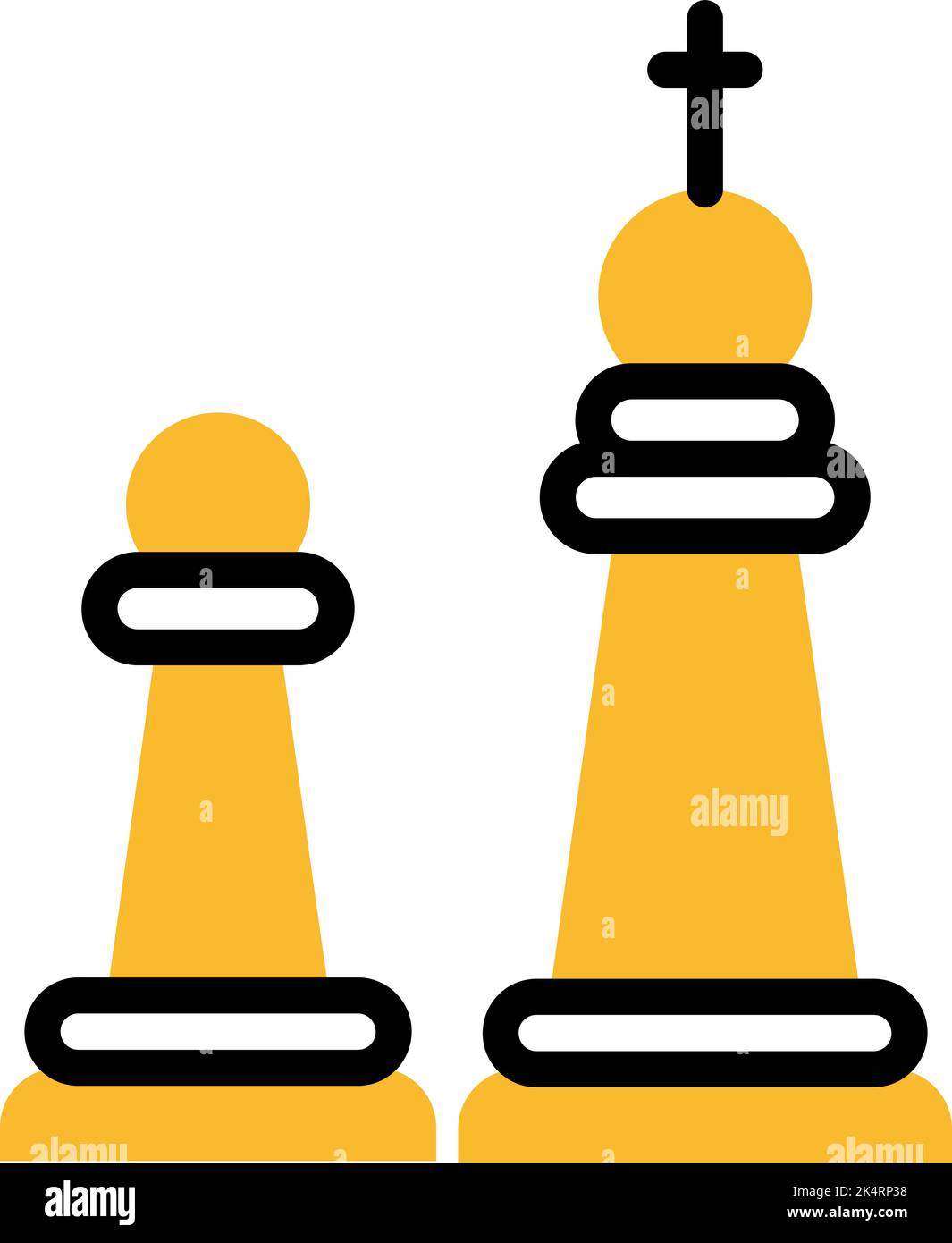 Game of chess, illustration, vector on a white background Stock Vector ...