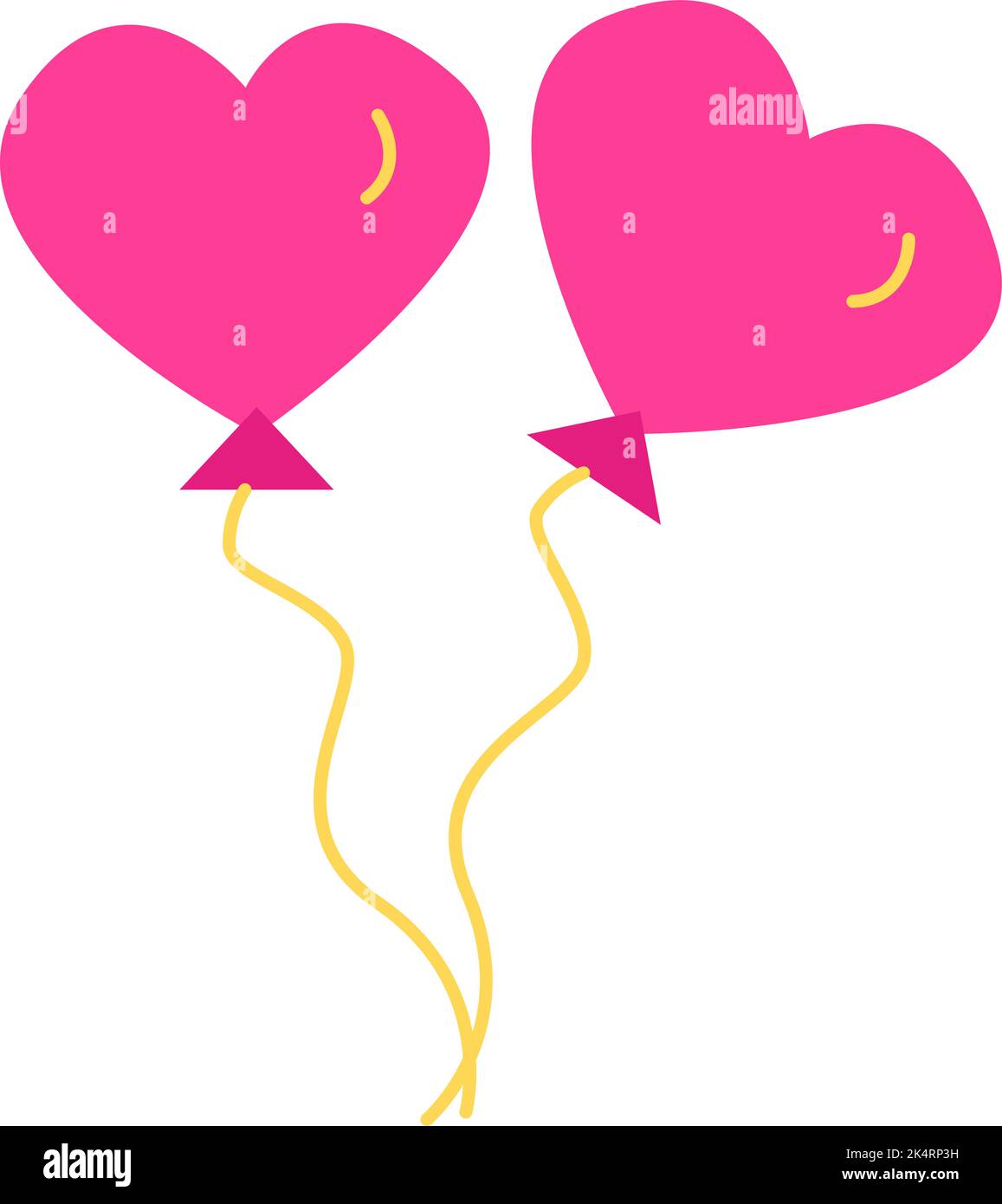 Love balloons, illustration, vector on a white background Stock Vector ...