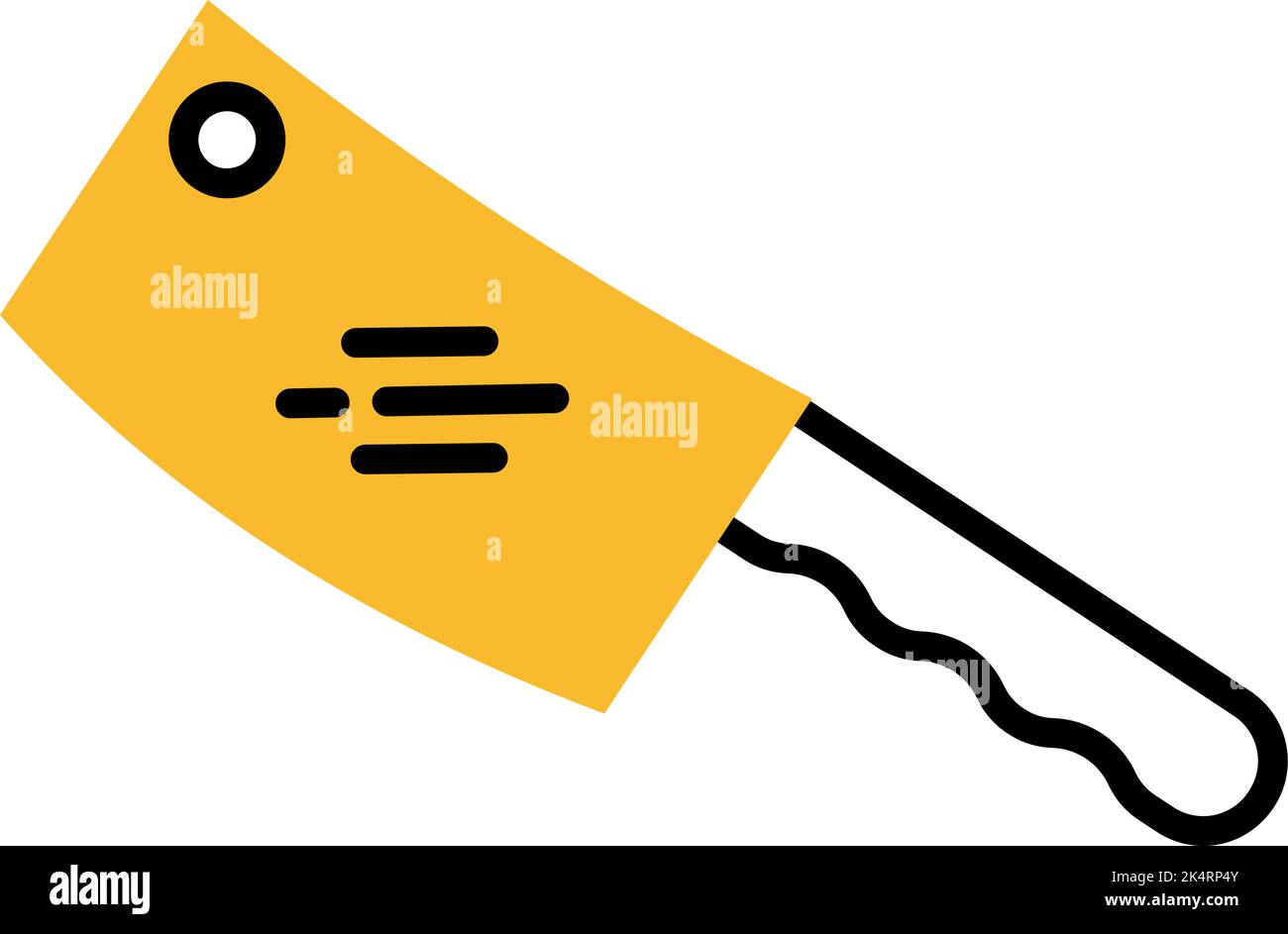 Kitchen cleaver, illustration, vector on a white background Stock ...