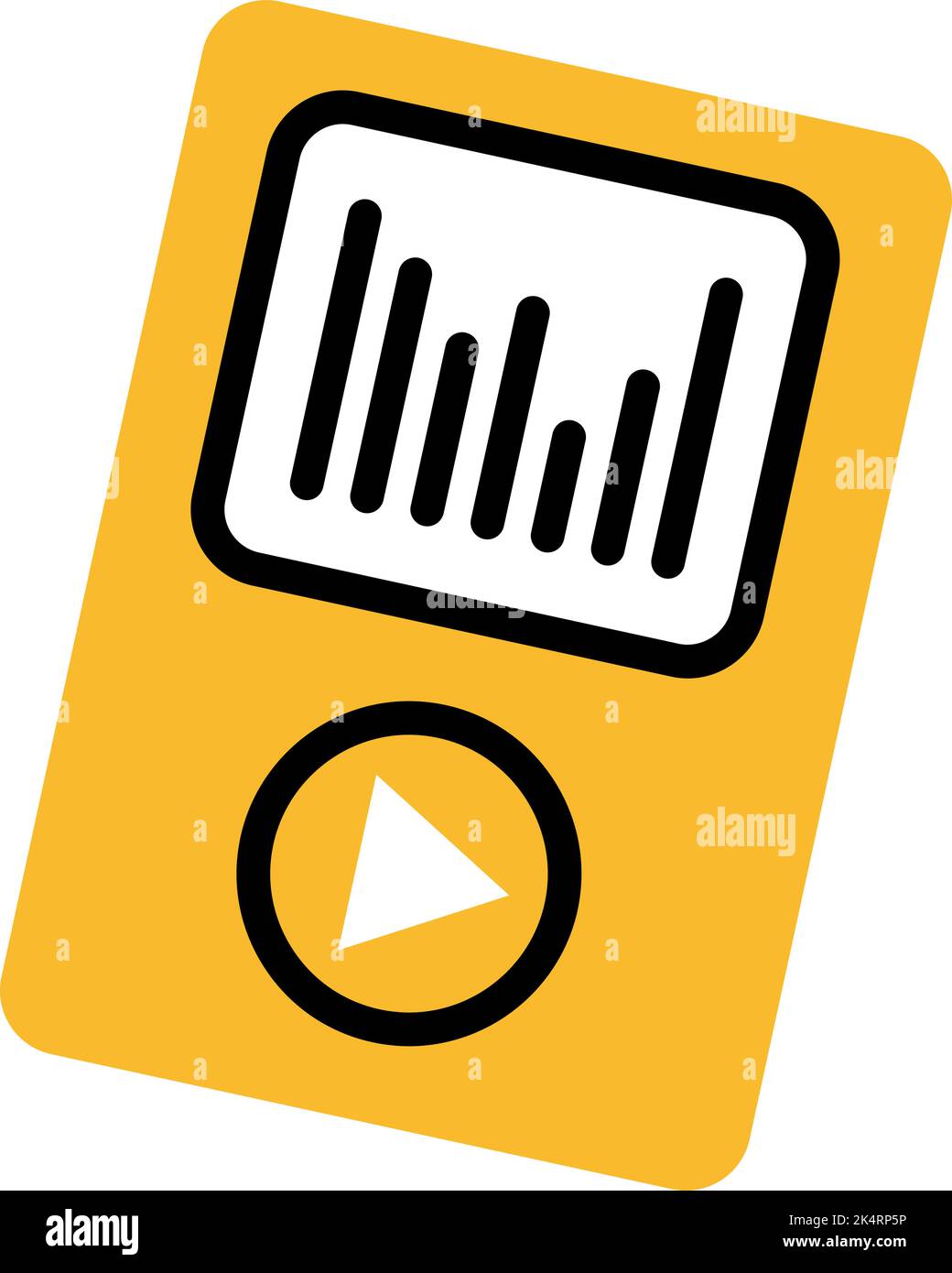 MP3 player, illustration, vector on a white background Stock Vector ...