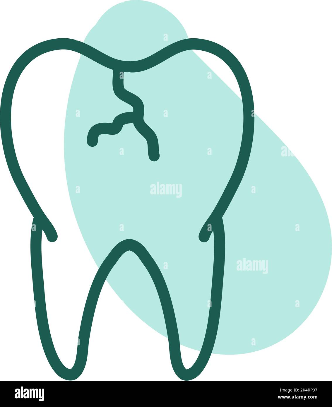 Broken tooth, illustration, vector on a white background Stock Vector ...