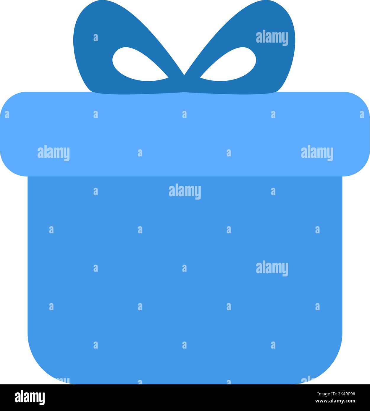 Light blue present, illustration, vector on a white background Stock ...