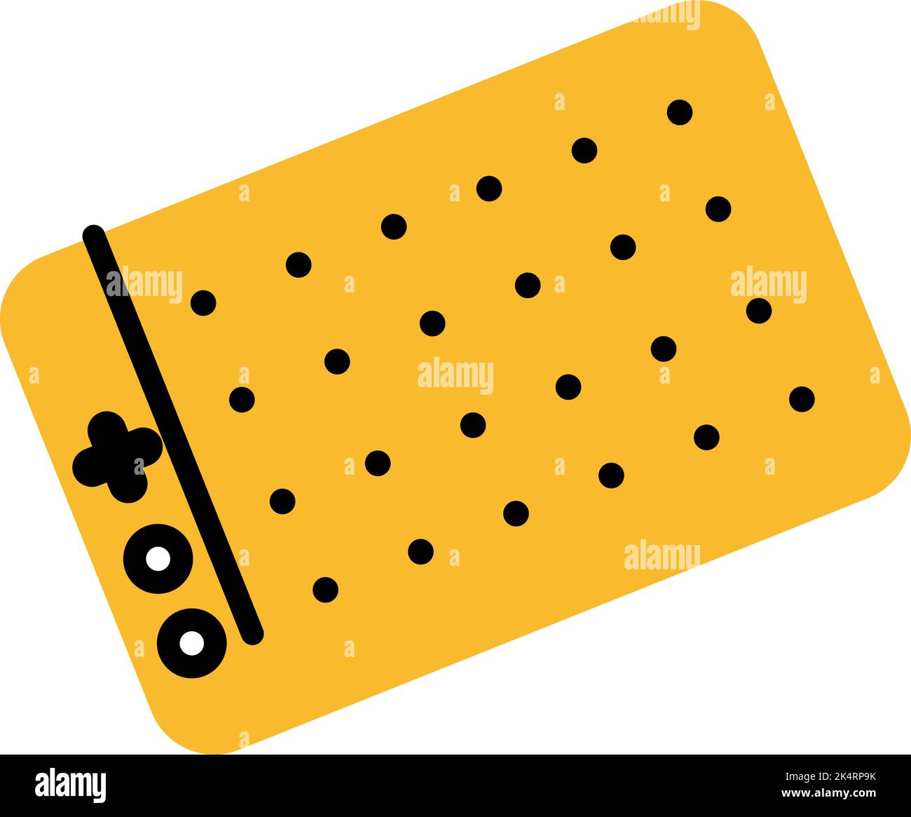 Yellow tablet, illustration, vector on a white background Stock Vector ...