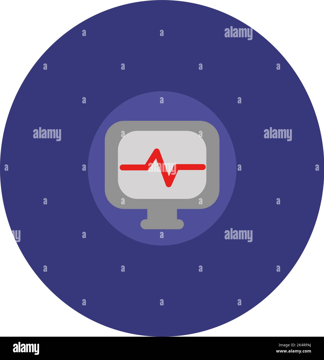 Heartbeat monitor, illustration, vector on a white background Stock ...
