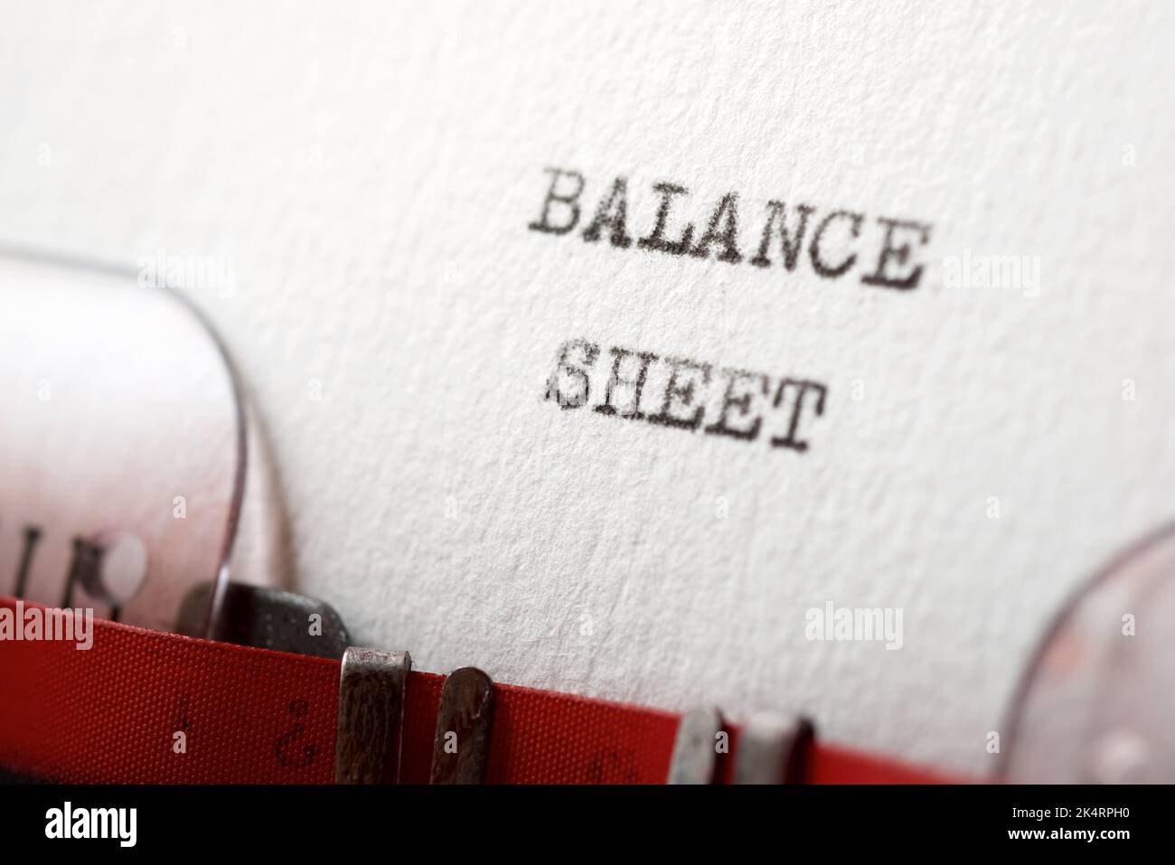 Balance sheet text written with a typewriter Stock Photo - Alamy Balance sheet text written with a typewriter Stock Photo - Alamy