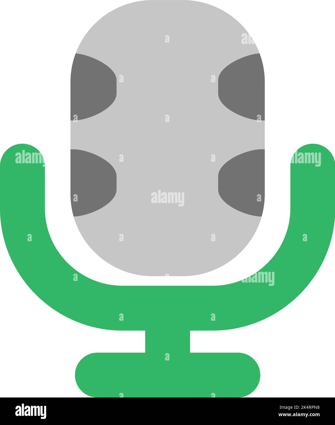 Mass media interview microphone, illustration, vector on a white ...