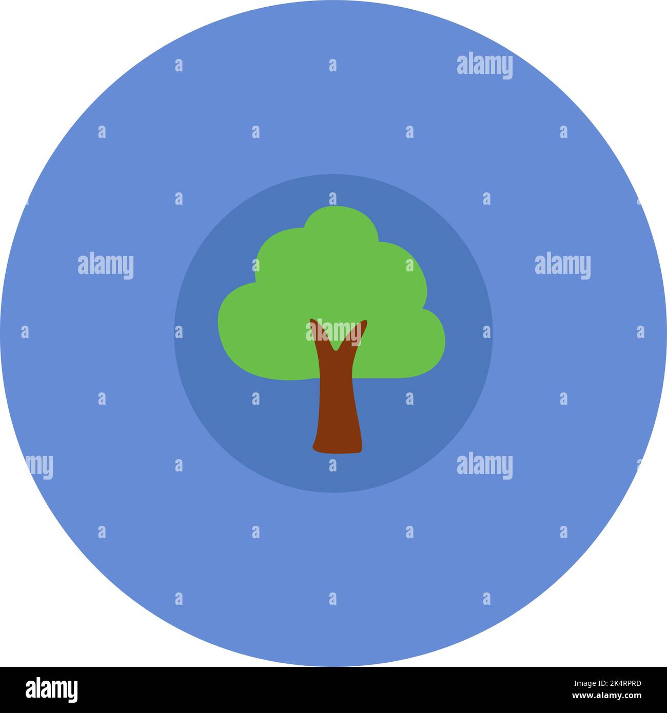 Green tree, illustration, vector on a white background Stock Vector ...