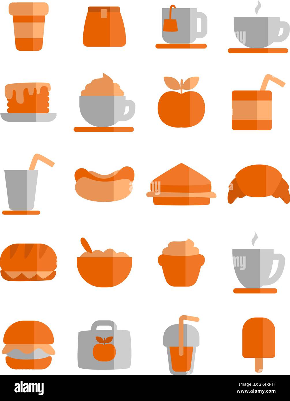 Meat food icons on Cut Out Stock Images & Pictures - Alamy