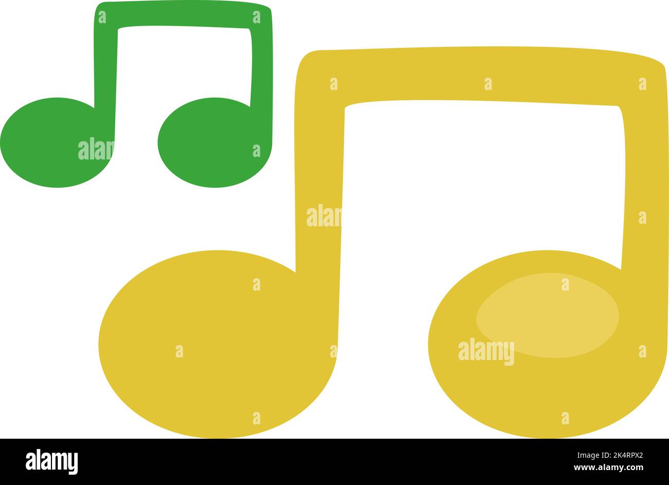 Music notes, illustration, vector on a white background Stock Vector ...