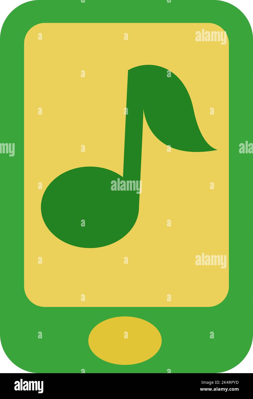 Phone music, illustration, vector on a white background Stock Vector ...