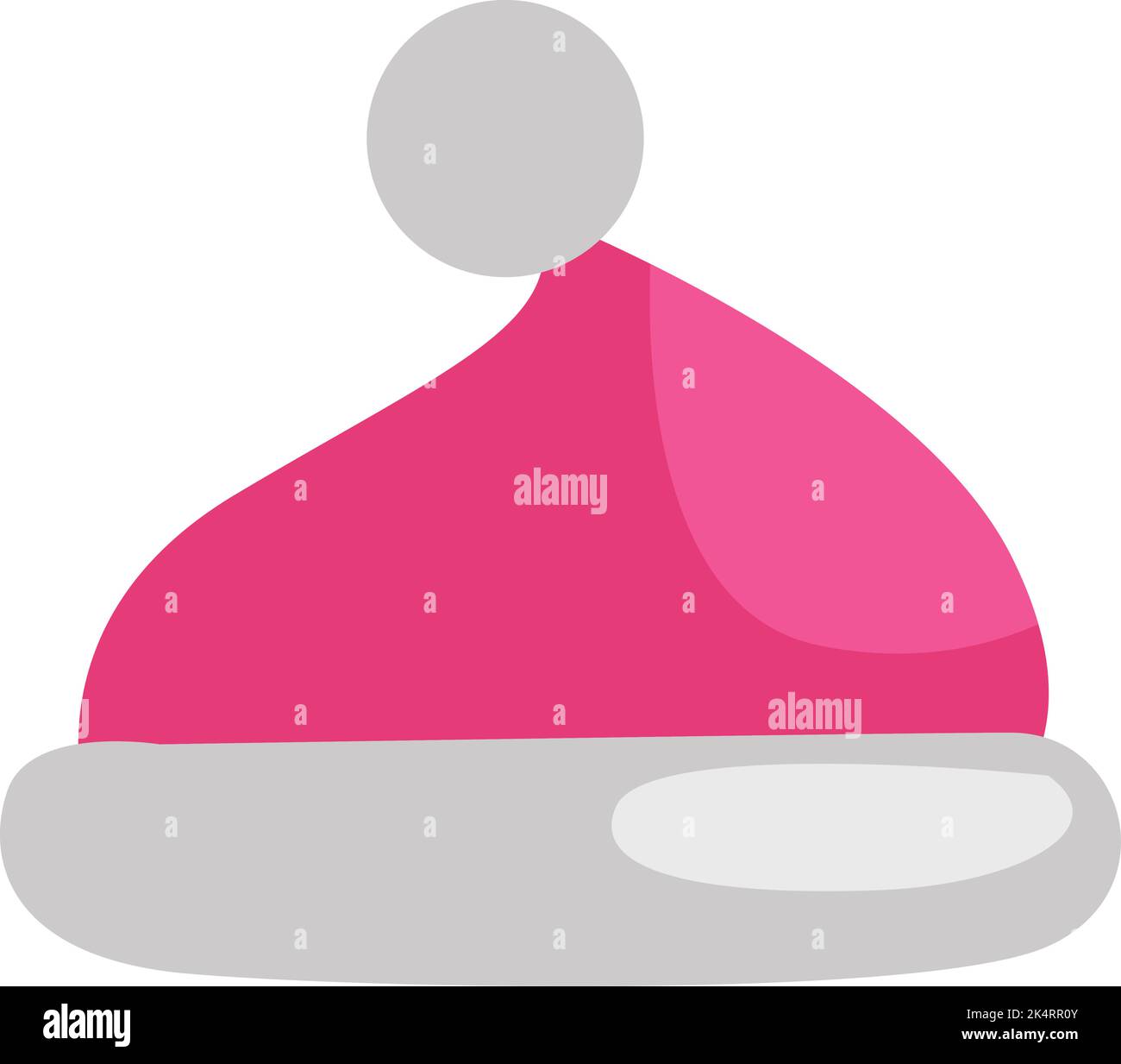 Pink hat, illustration, vector on a white background Stock Vector Image ...
