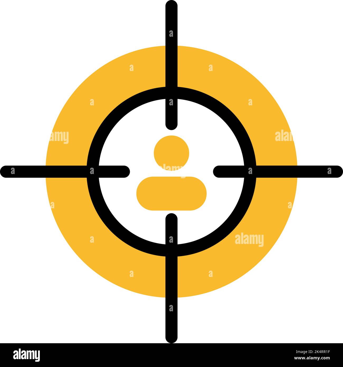 Shooting target, illustration, vector on a white background Stock ...