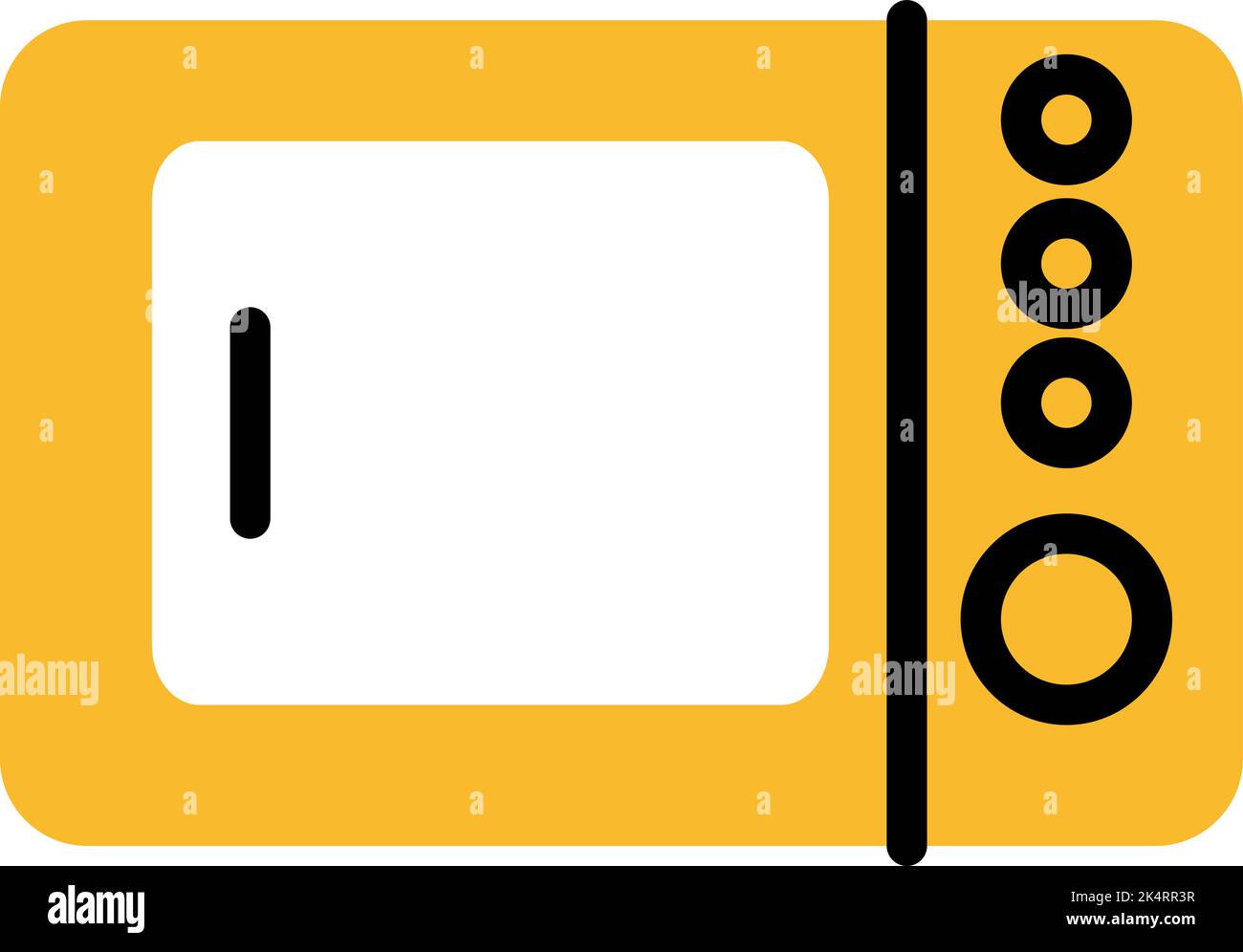 Kitchen microwave, illustration, vector on a white background Stock ...