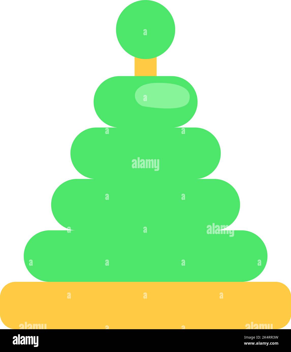 Childrens stacking toy, illustration, vector on a white background ...