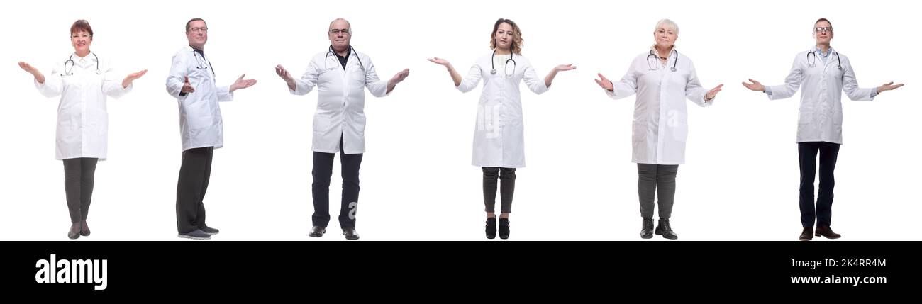 group of doctors in full length isolated Stock Photo - Alamy