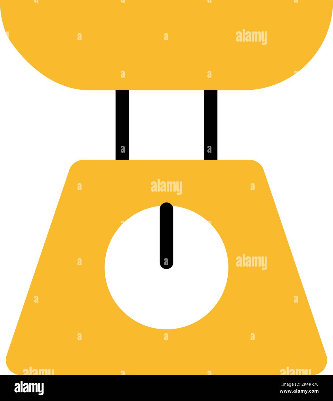 Kitchen scale, illustration, vector on a white background Stock Vector ...