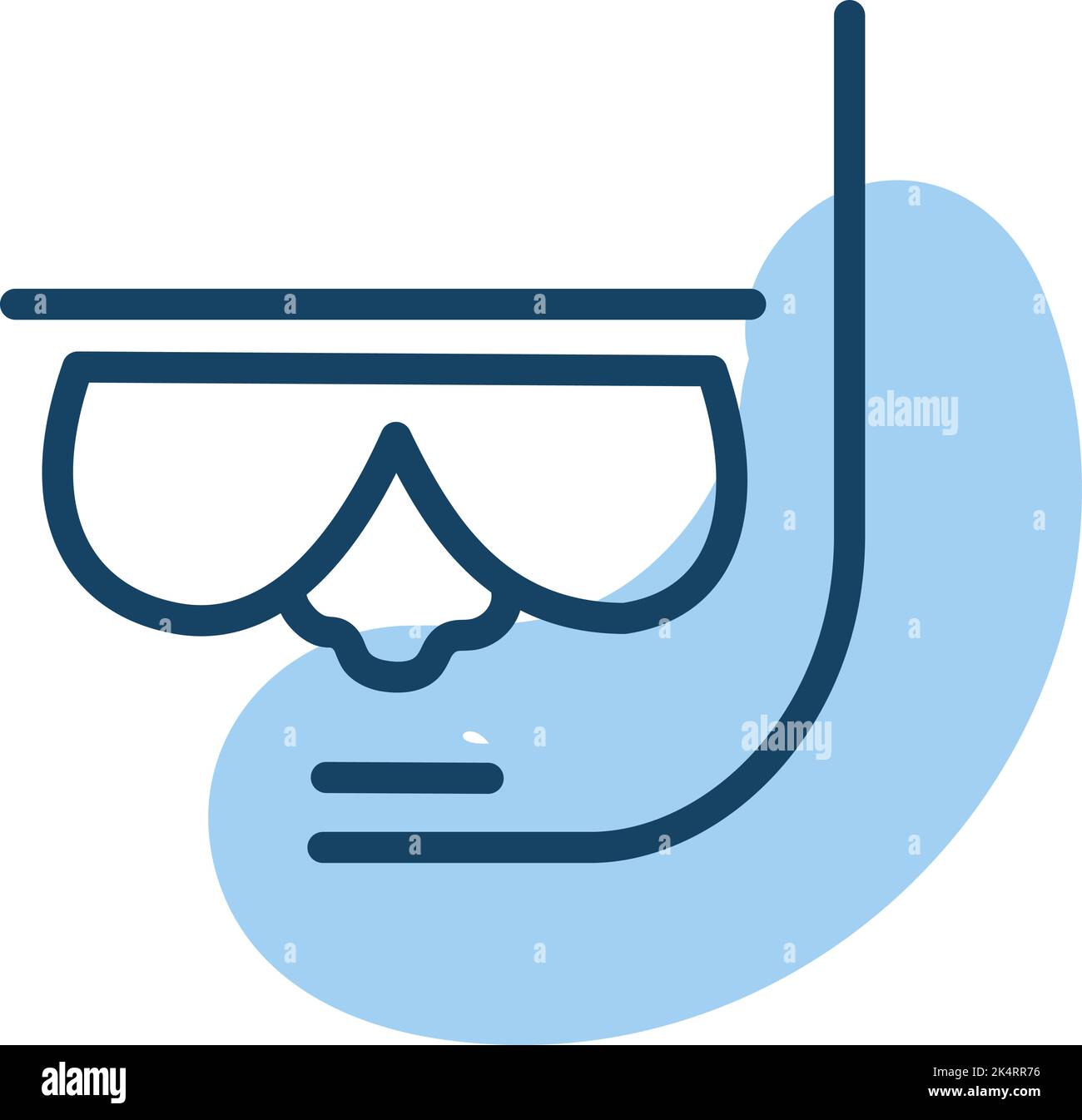 Swimming snorkle, illustration, vector on a white background Stock ...
