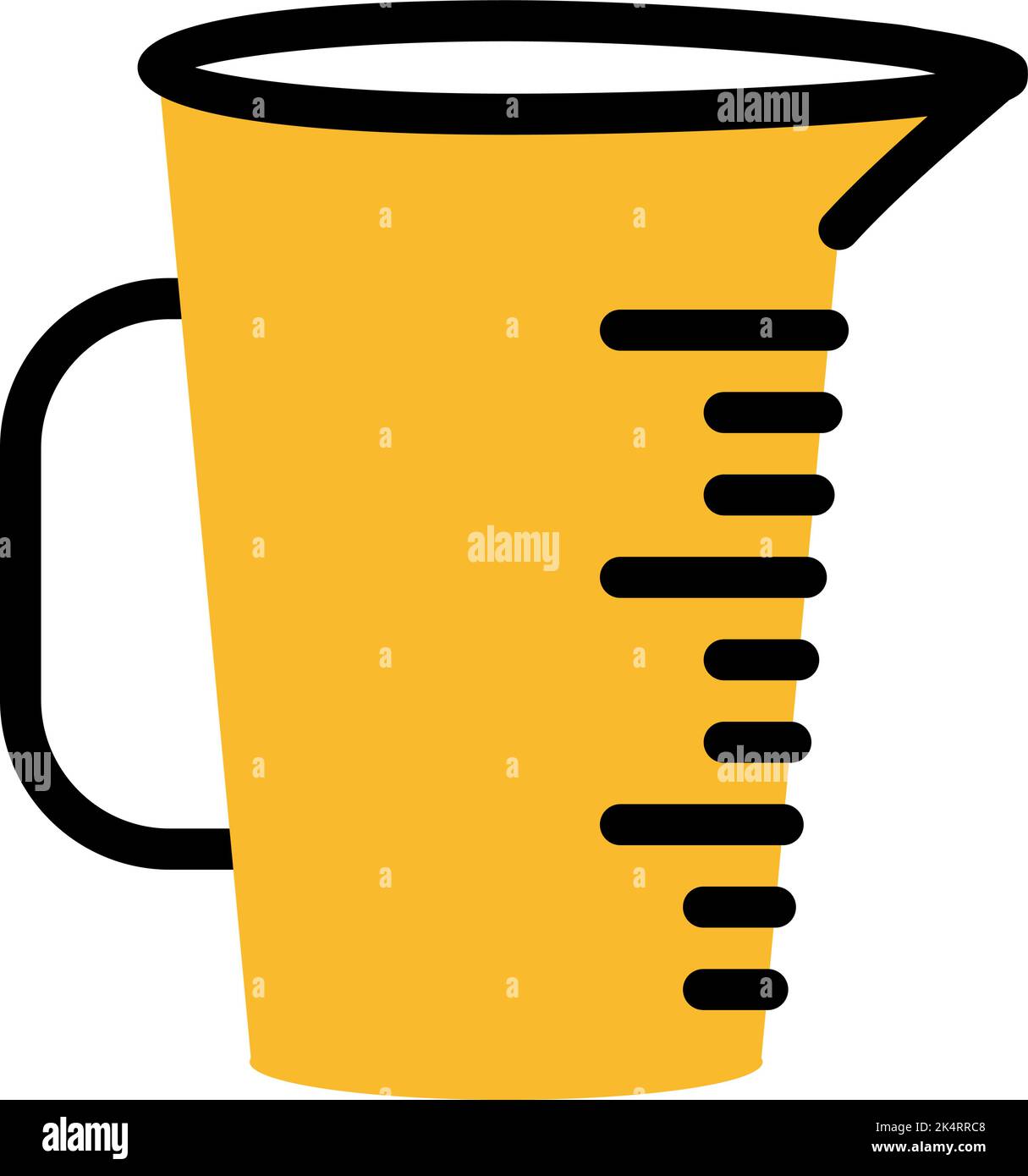 Measuring kitchen tool, illustration, vector on a white background ...