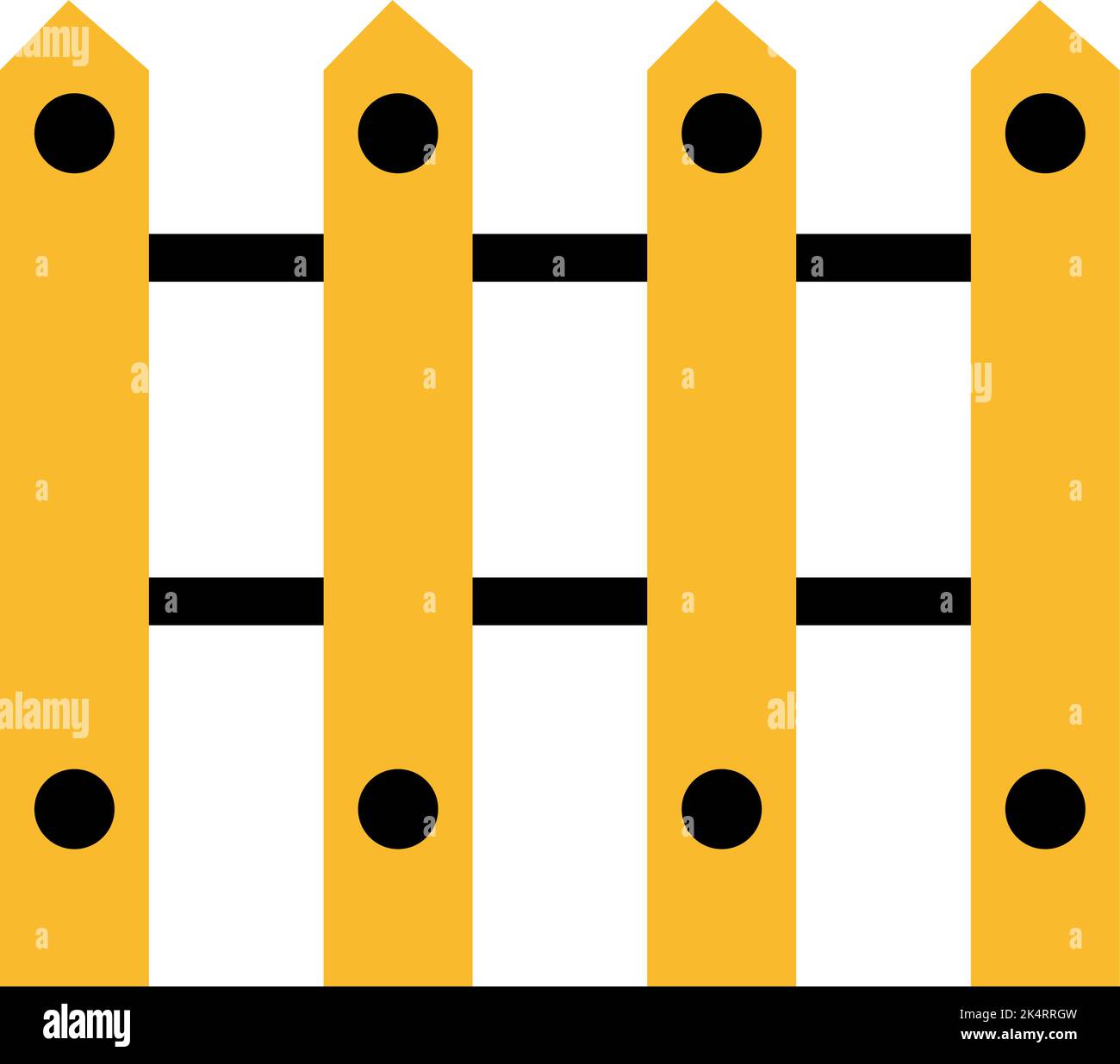 Yellow garden hedge, illustration, vector on a white background Stock ...
