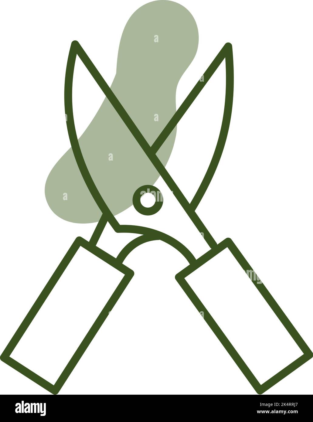 Old garden scissors, illustration, vector on a white background Stock ...