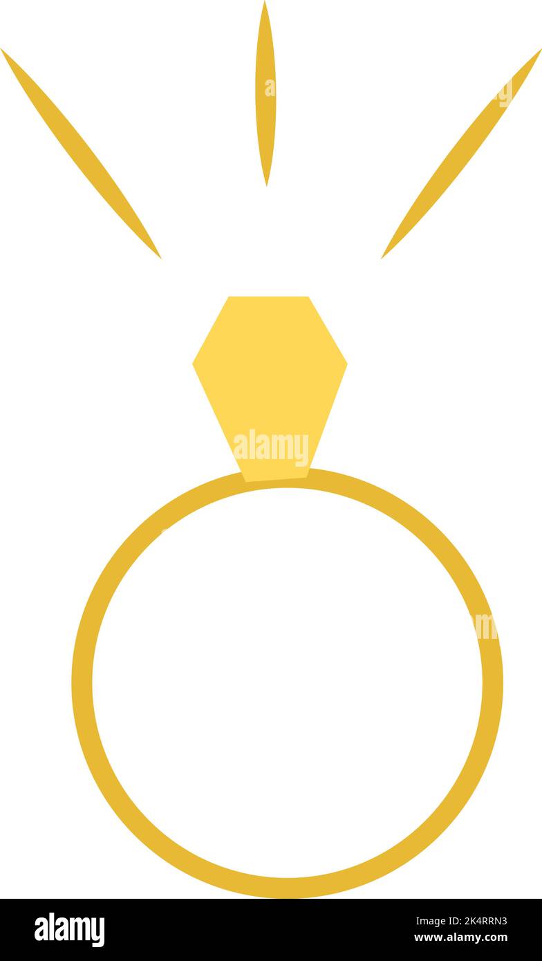Proposal ring, illustration, vector on a white background Stock Vector ...