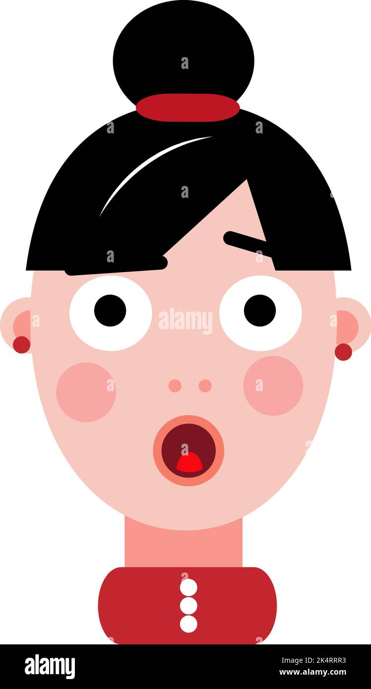 Scared girl Stock Vector Images - Alamy