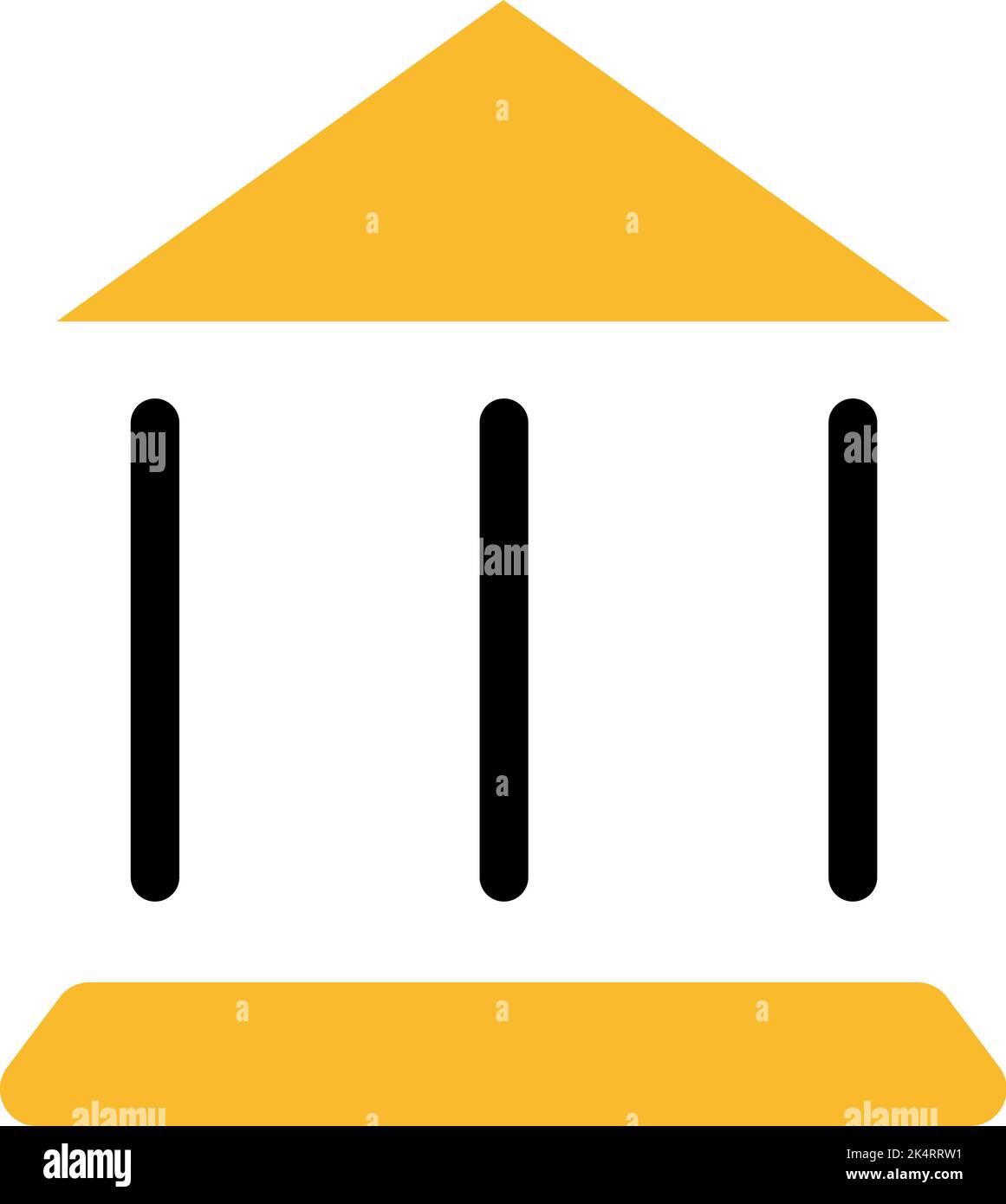 Bank building, illustration, vector on a white background Stock Vector ...
