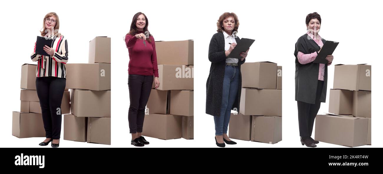 Workers lifting heavy box hi-res stock photography and images - Alamy