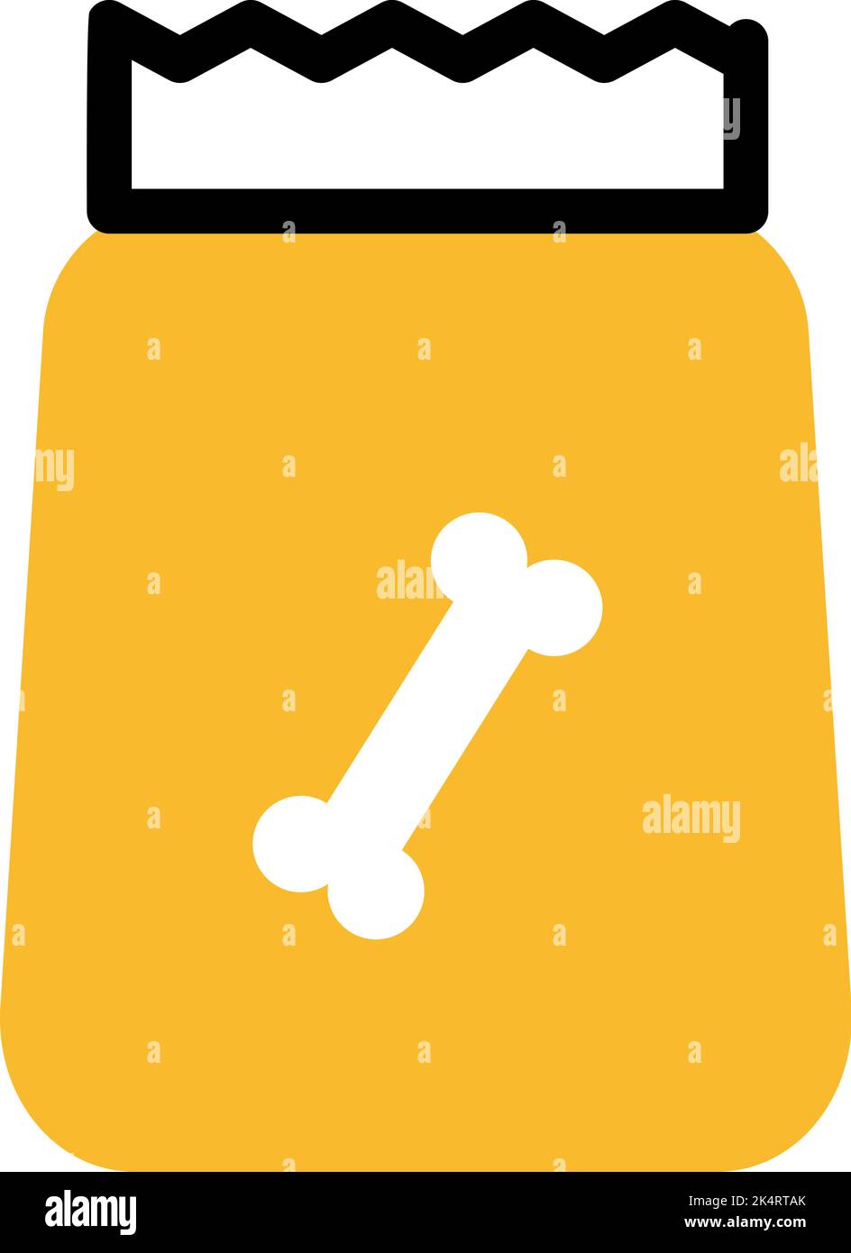 Dog food, illustration, vector on a white background Stock Vector Image ...