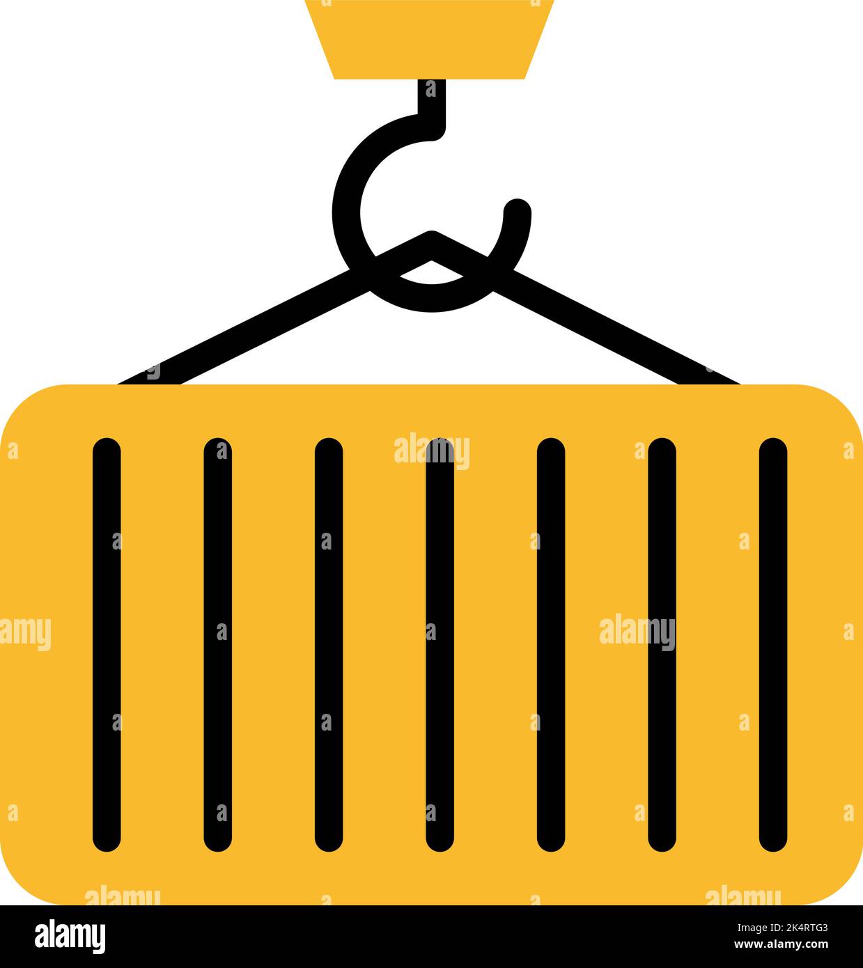 Shipping container, illustration, vector on a white background Stock ...