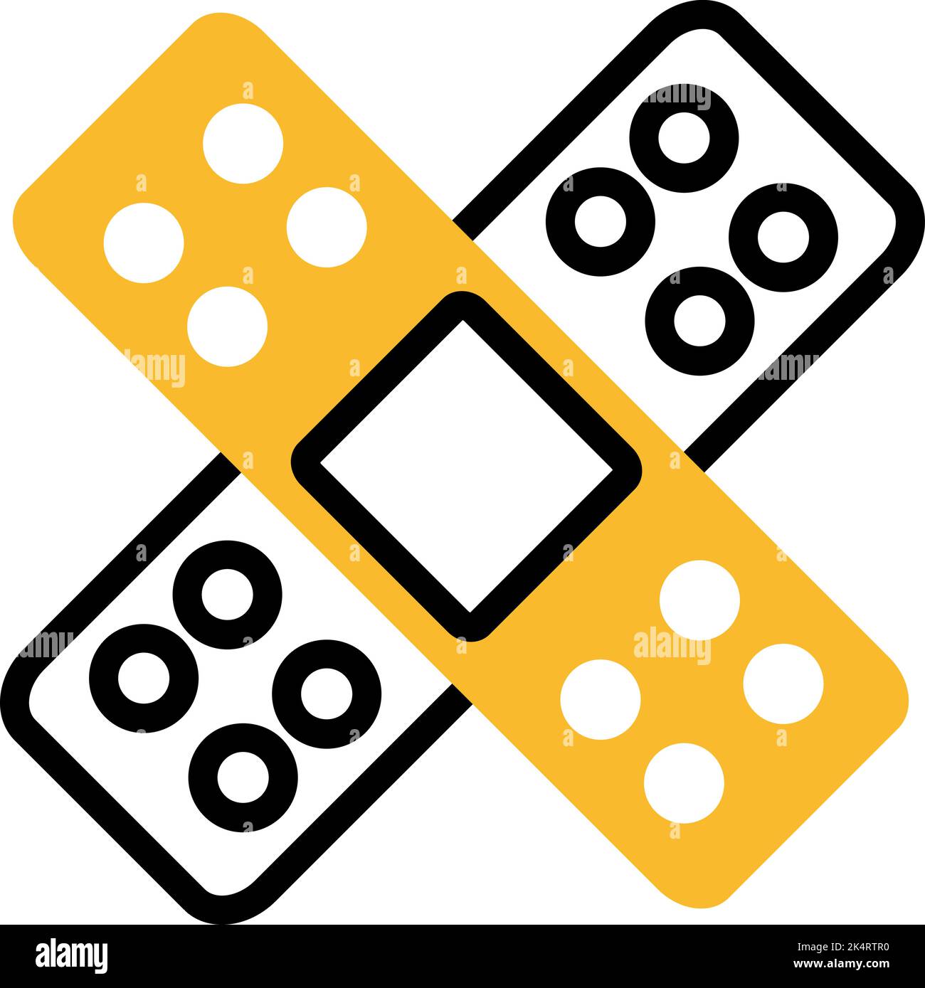 Hospital band aid, illustration, vector on a white background Stock ...