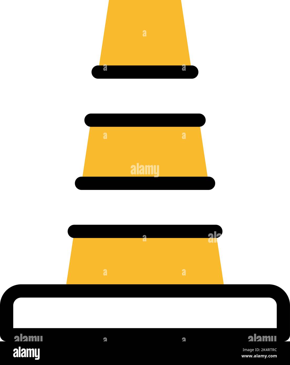 Police cone, illustration, vector on a white background Stock Vector ...