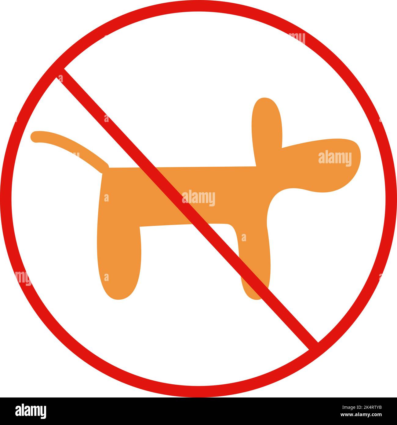 Public sign no pets , illustration, vector on a white background Stock ...