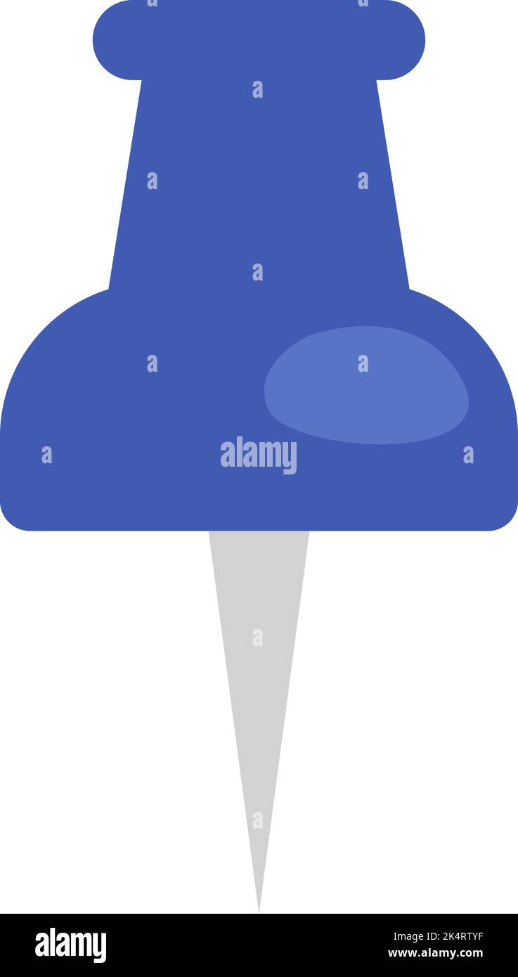 Office pin , illustration, vector on a white background Stock Vector ...