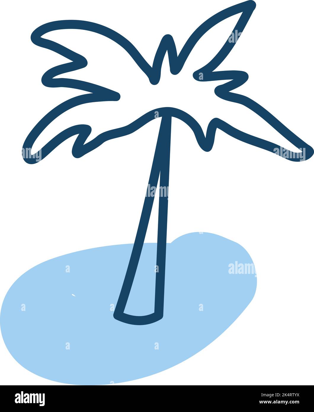 Ocean tree, illustration, vector on a white background Stock Vector ...