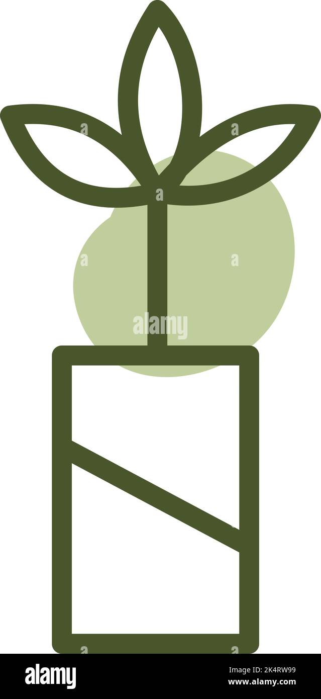 Gardening tree in pot, illustration, vector on a white background Stock ...