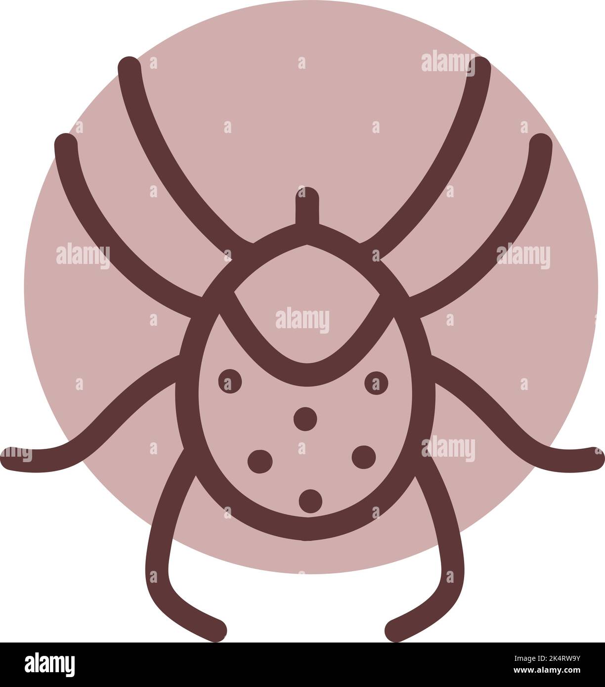 Tick bug, illustration, vector on a white background Stock Vector Image ...